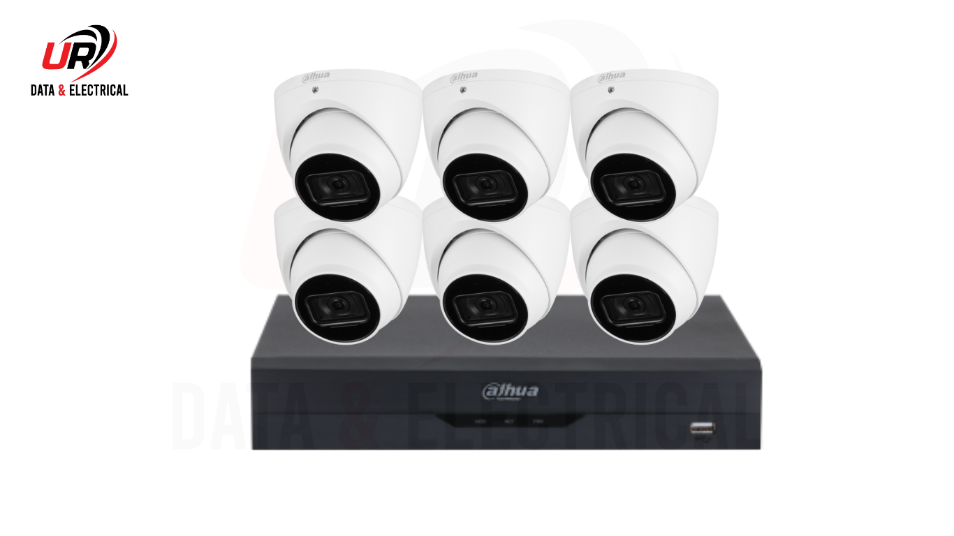 Dahua 6 x 6MP WizSense Turret IP camera kit with 8 Channel AI NVR – UR DATA AND ELECTRICAL