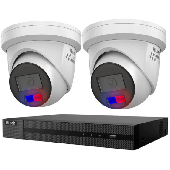 HiLook by Hikvision 6MP 2 Camera Kit with 2 x AI IntelliSense, Full-Co ...