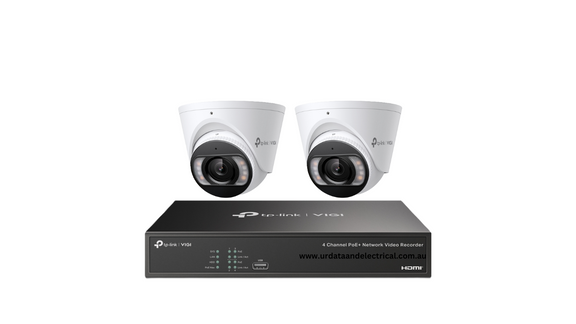 VIGI by Tp-Link 2 X C455 5MP TIOC Super HD Full-Colour Turret Network ...