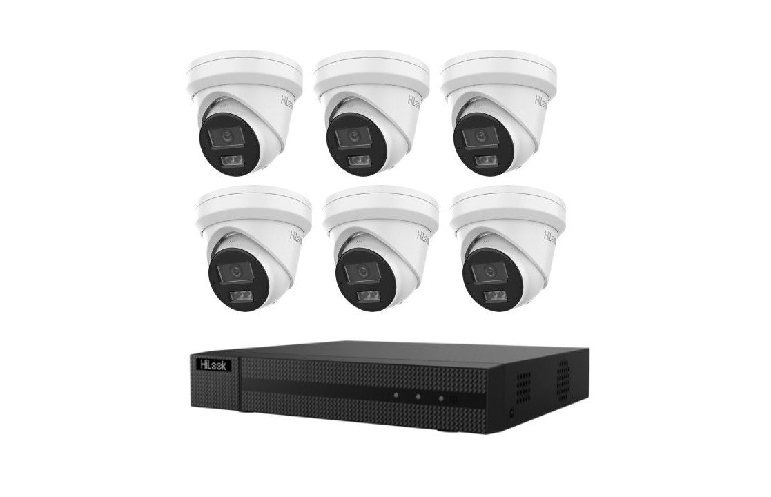 HiLook 6MP Kit 6 x IPC-T262H-MU Camera with IntelliSense and 8CH 4K NV ...