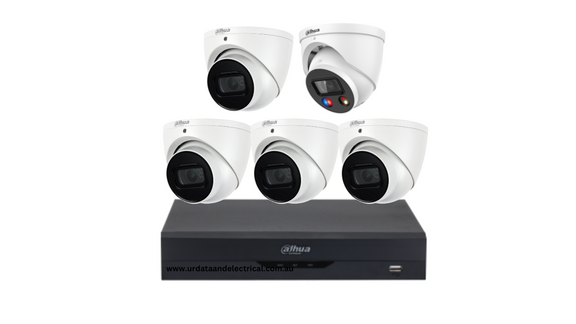 Dahua 4 X 5MP + 1 X 8MP TIOC S2 version IP TURRET camera kit with 8CH ...