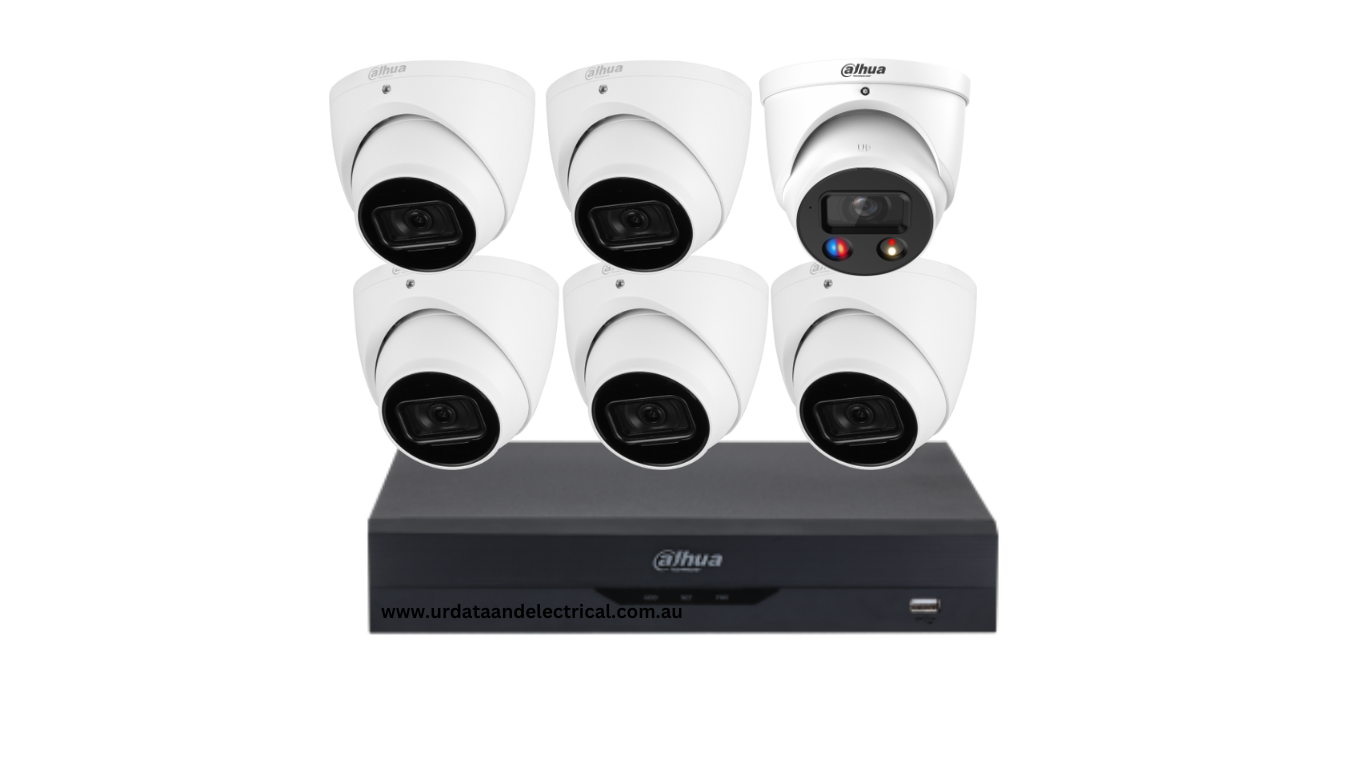 Dahua 5 x 6MP WizSense + 1 X 8MP TIOC S 2.0 IP camera kit with 8 Chann ...